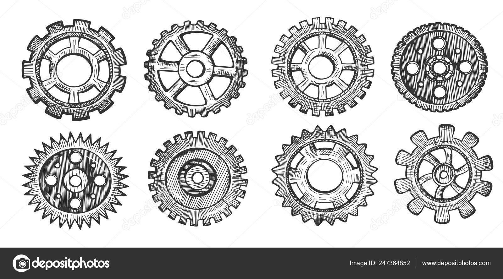 Machine Gears Drawing