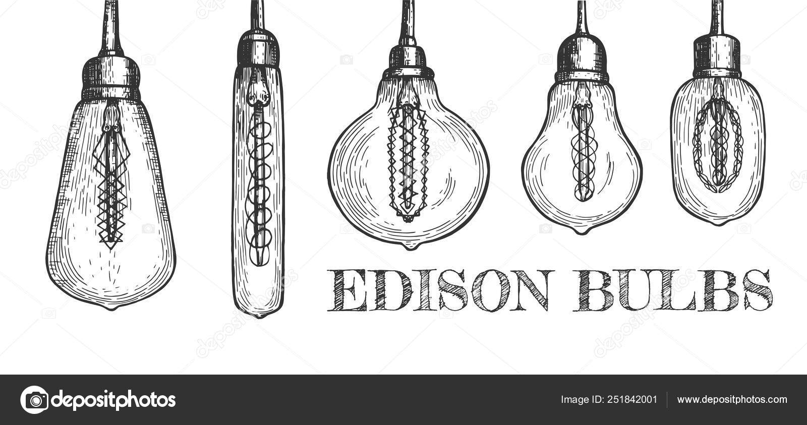 Hanging Lightbulb Drawing