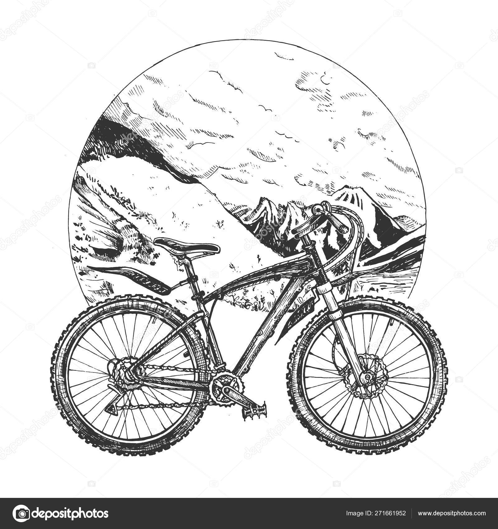 Mountain Bicycle Drawing