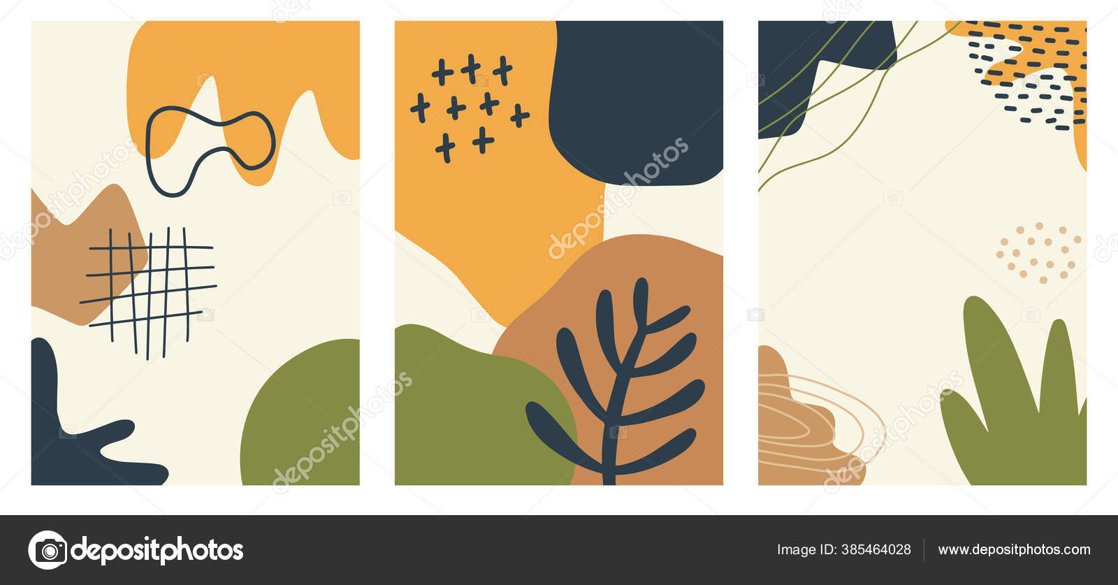 Hand drawn shapes and doodle poster Stock Vector by ©anna11957 385464028