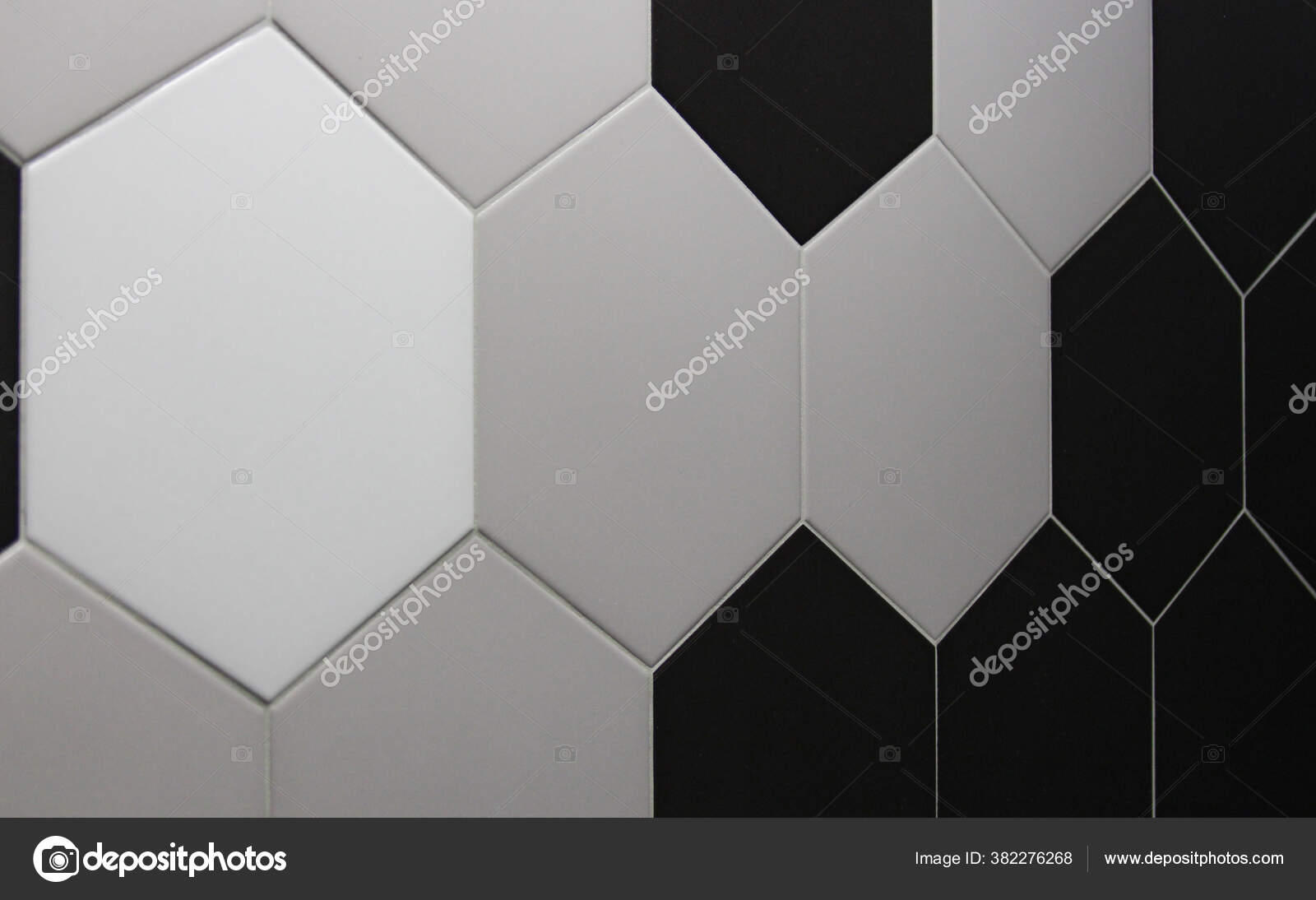 Black White Gray Ceramic Tiles Geometric Patterns Wall Floor Decoration ...