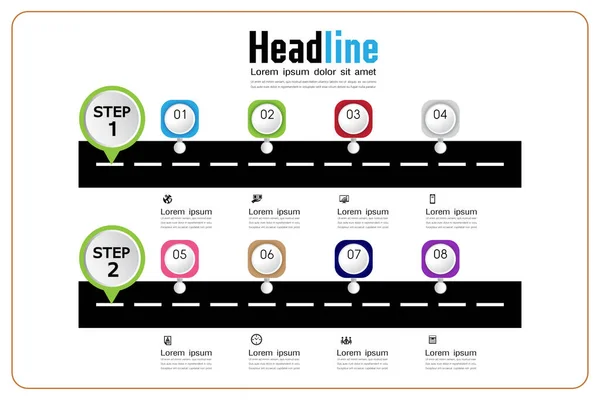Timeline Infographic. Stock Vector Image by ©AntunHirsman #41928037