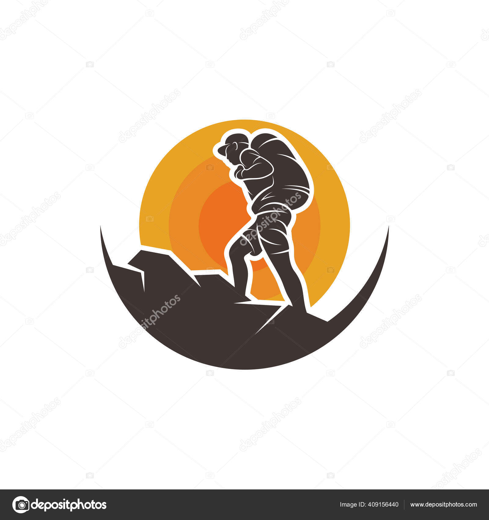 Templat Desain Logo Pendaki Vektor Logo Aktivitas Simbol Outdoor Vektor ...