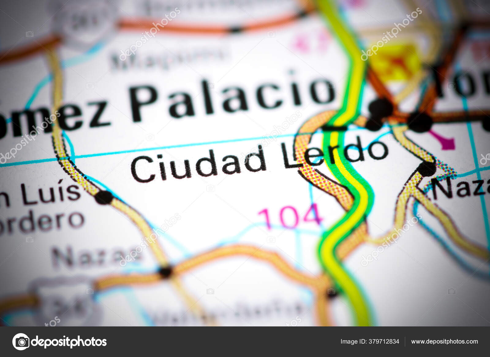 Ciudad Lerdo Mexico Map — Stock Photo © aliceinwonderland2020 #379712834