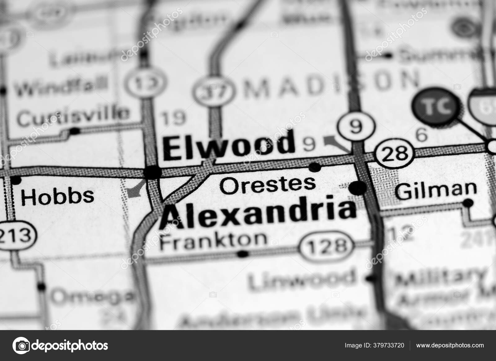 Orestes Indiana Usa Map — Stock Photo © aliceinwonderland2020 #379733720