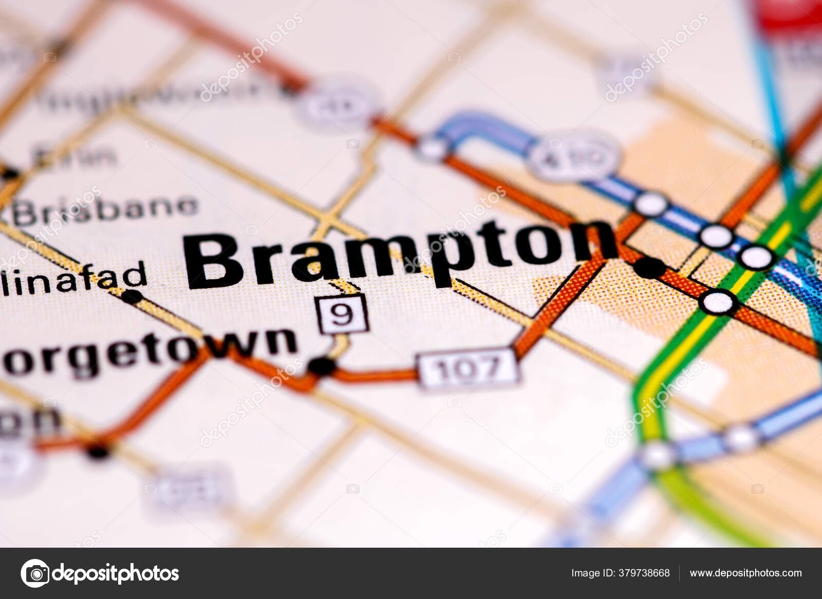 Brampton Canada Map — Stock Photo © aliceinwonderland2020 #379738668
