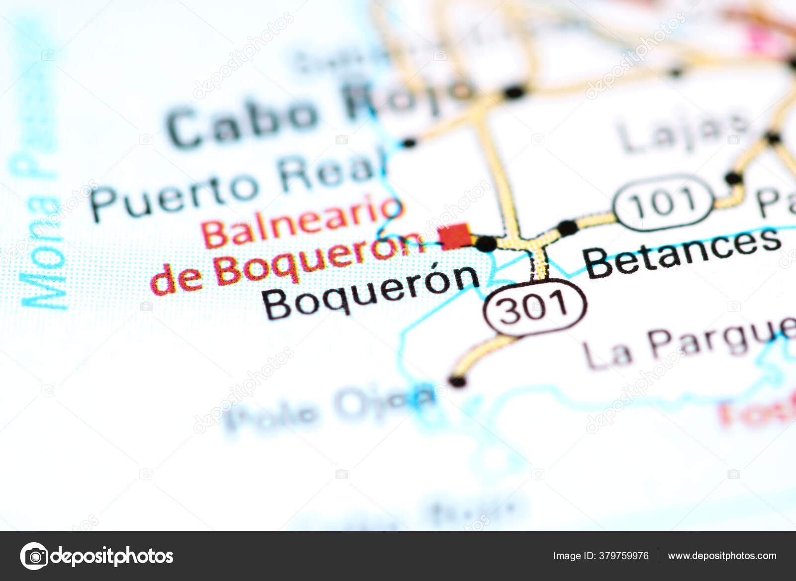 Boqueron Puerto Rico Map — Stock Photo © aliceinwonderland2020 #379759976