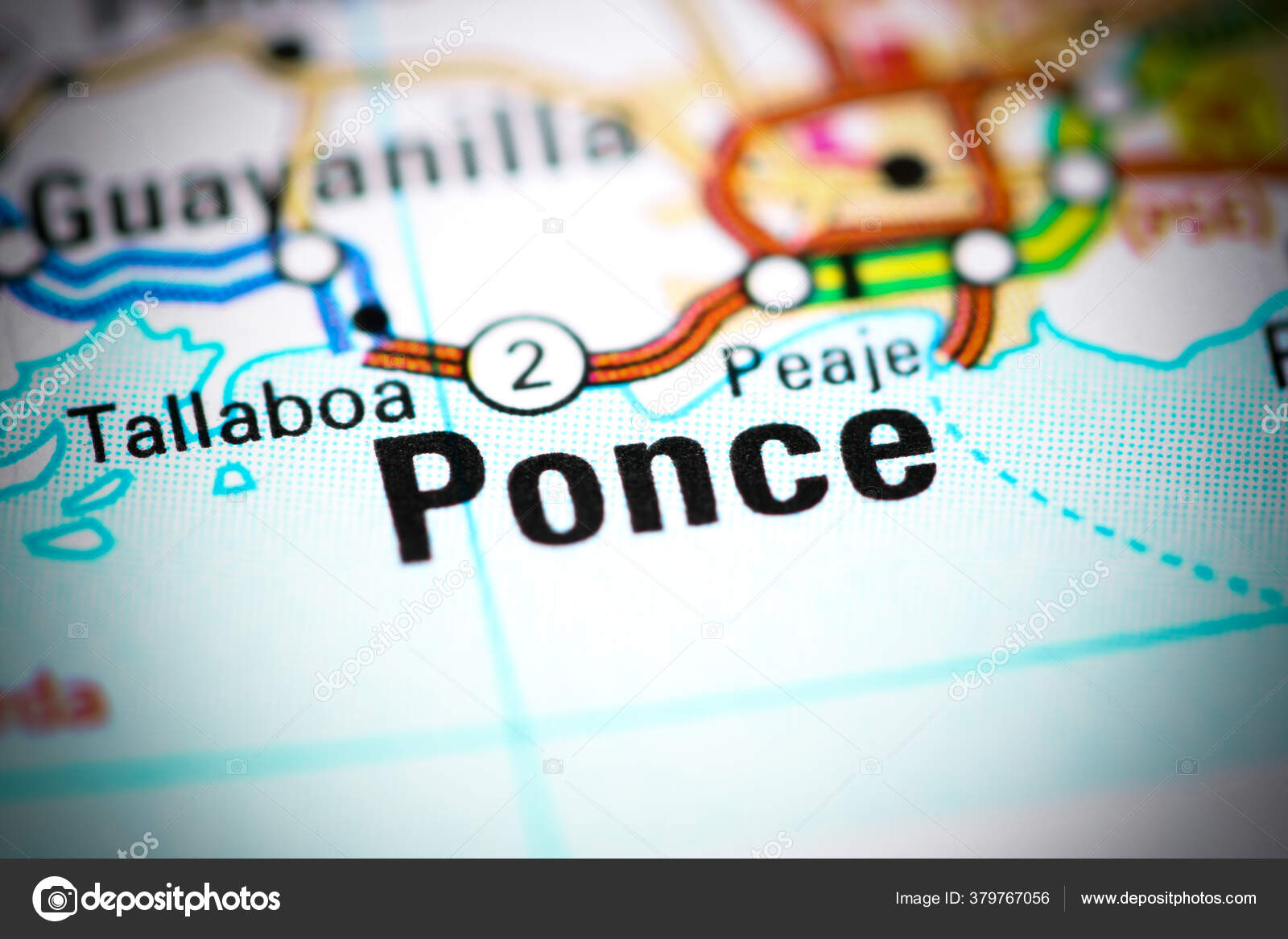 Ponce Puerto Rico Mapa: fotografía de stock © aliceinwonderland2020 ...