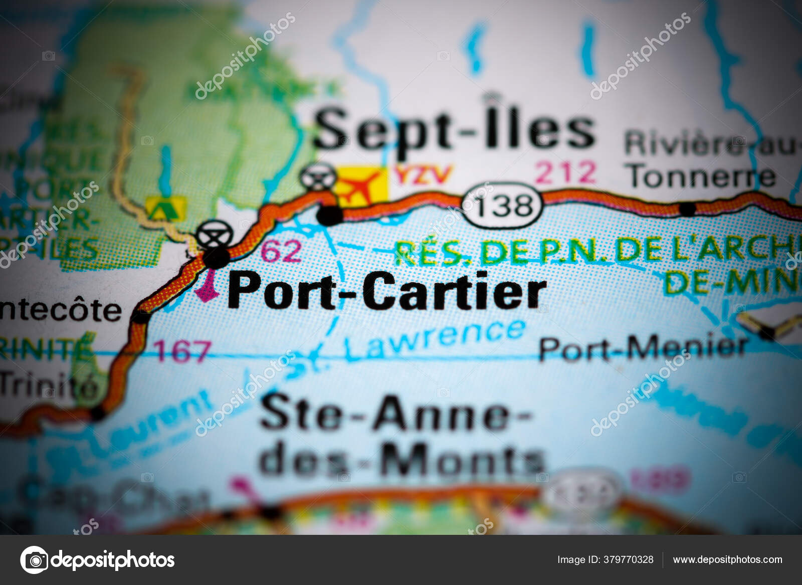 Port Cartier Canada Map — Stock Photo © aliceinwonderland2020 #379770328