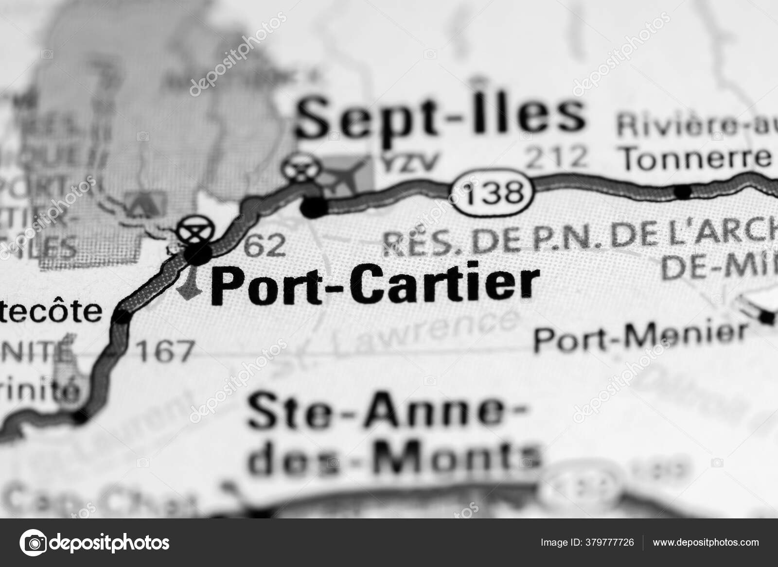 Port Cartier Canada Map — Stock Photo © aliceinwonderland2020 #379777726