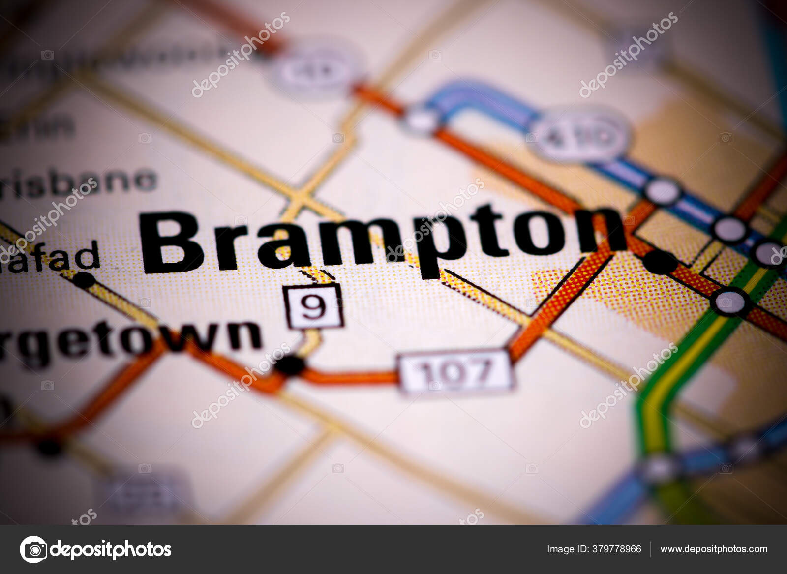 Brampton Canada Map — Stock Photo © aliceinwonderland2020 #379778966