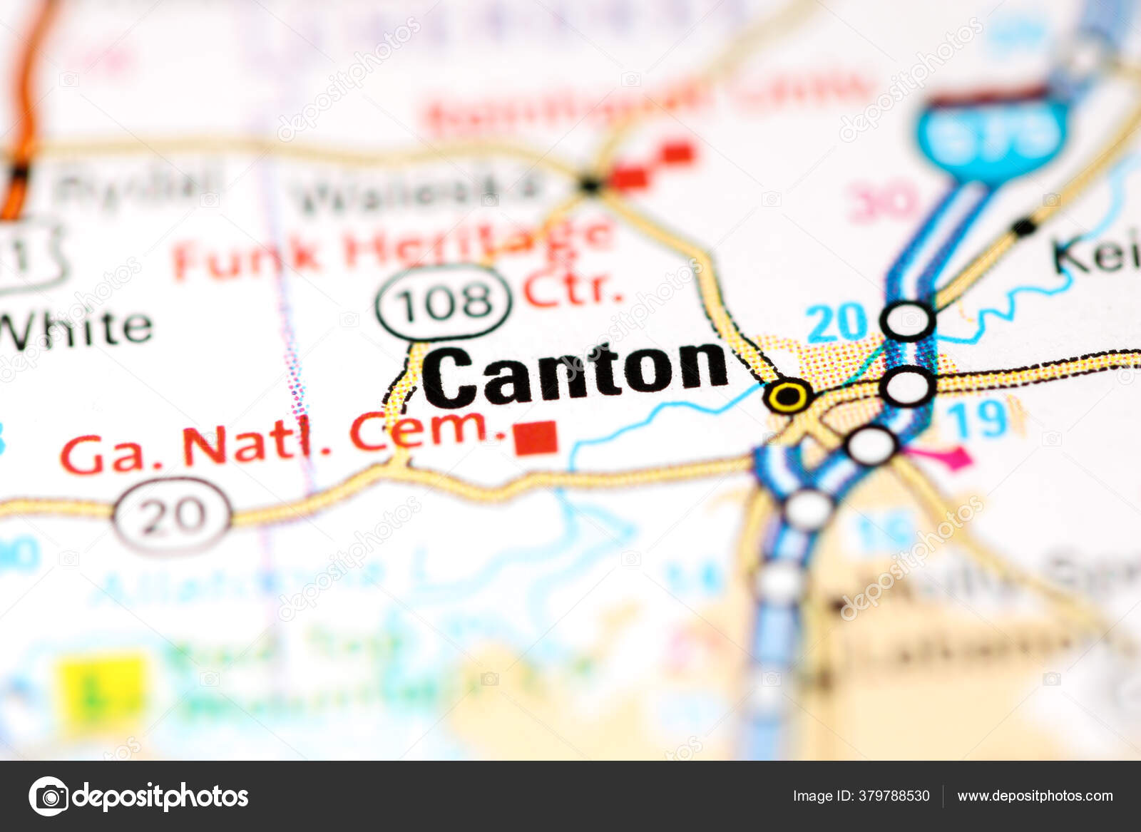 Canton Georgia Usa Map — Stock Photo © aliceinwonderland2020 #379788530