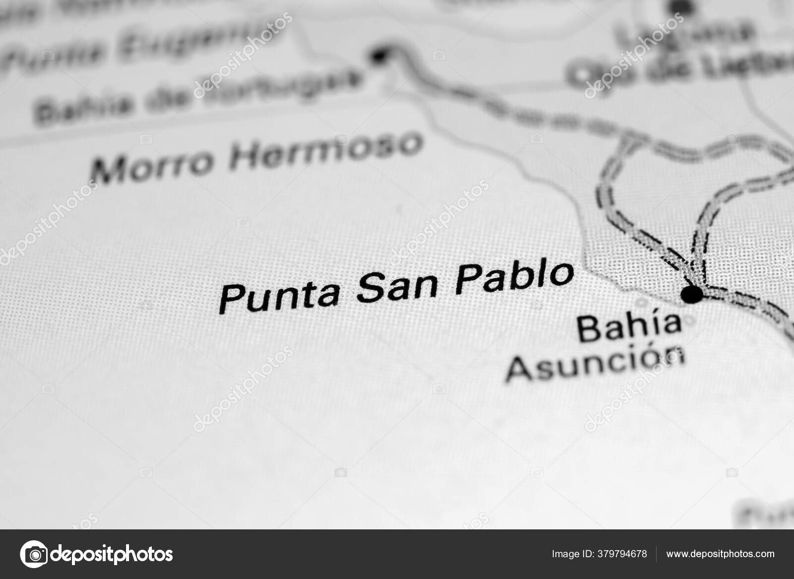 Punta San Pablo Mexico Map — Stock Photo © aliceinwonderland2020 #379794678
