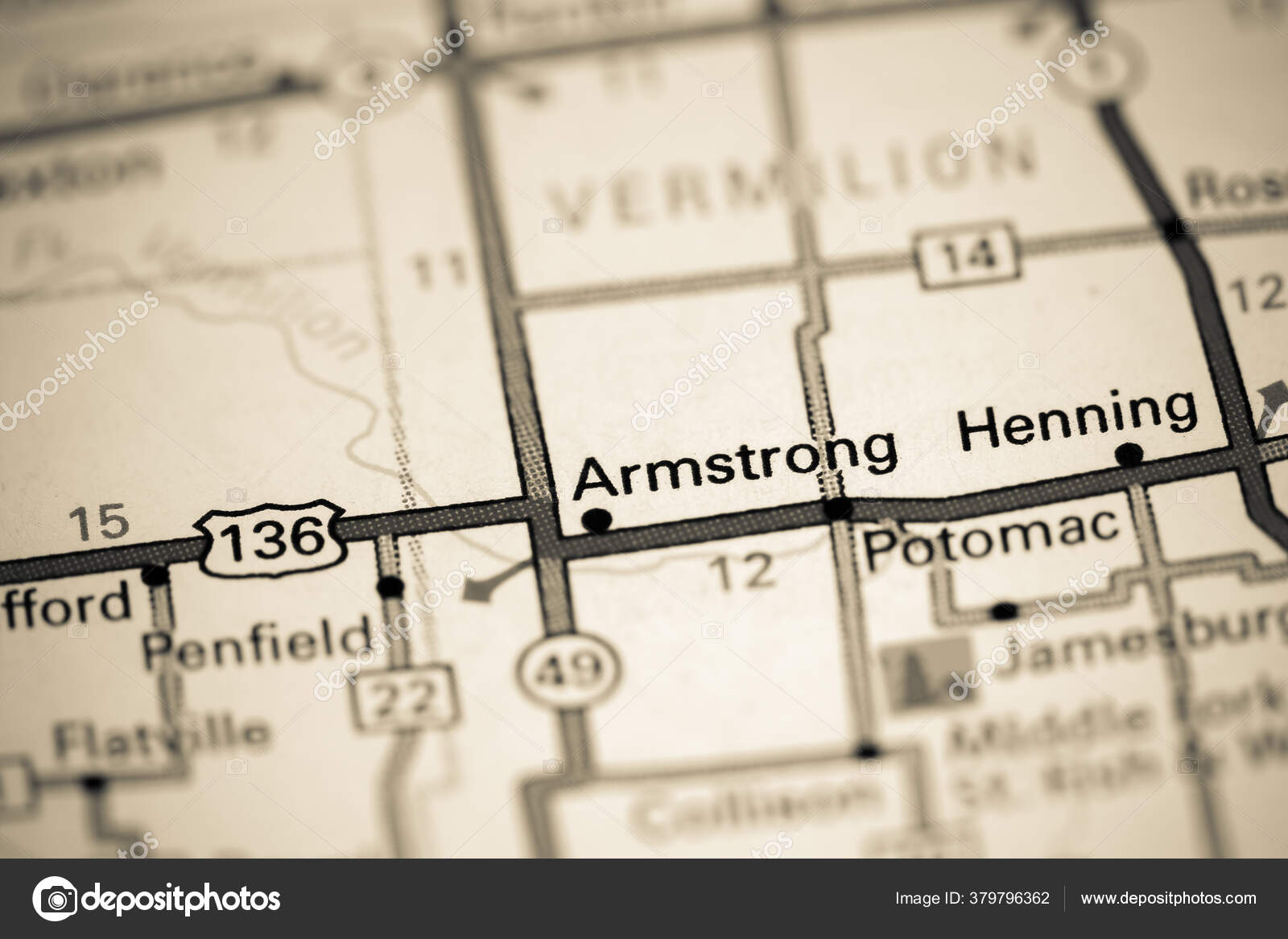 Armstrong Illinois Usa Map — Stock Photo © aliceinwonderland2020 #379796362