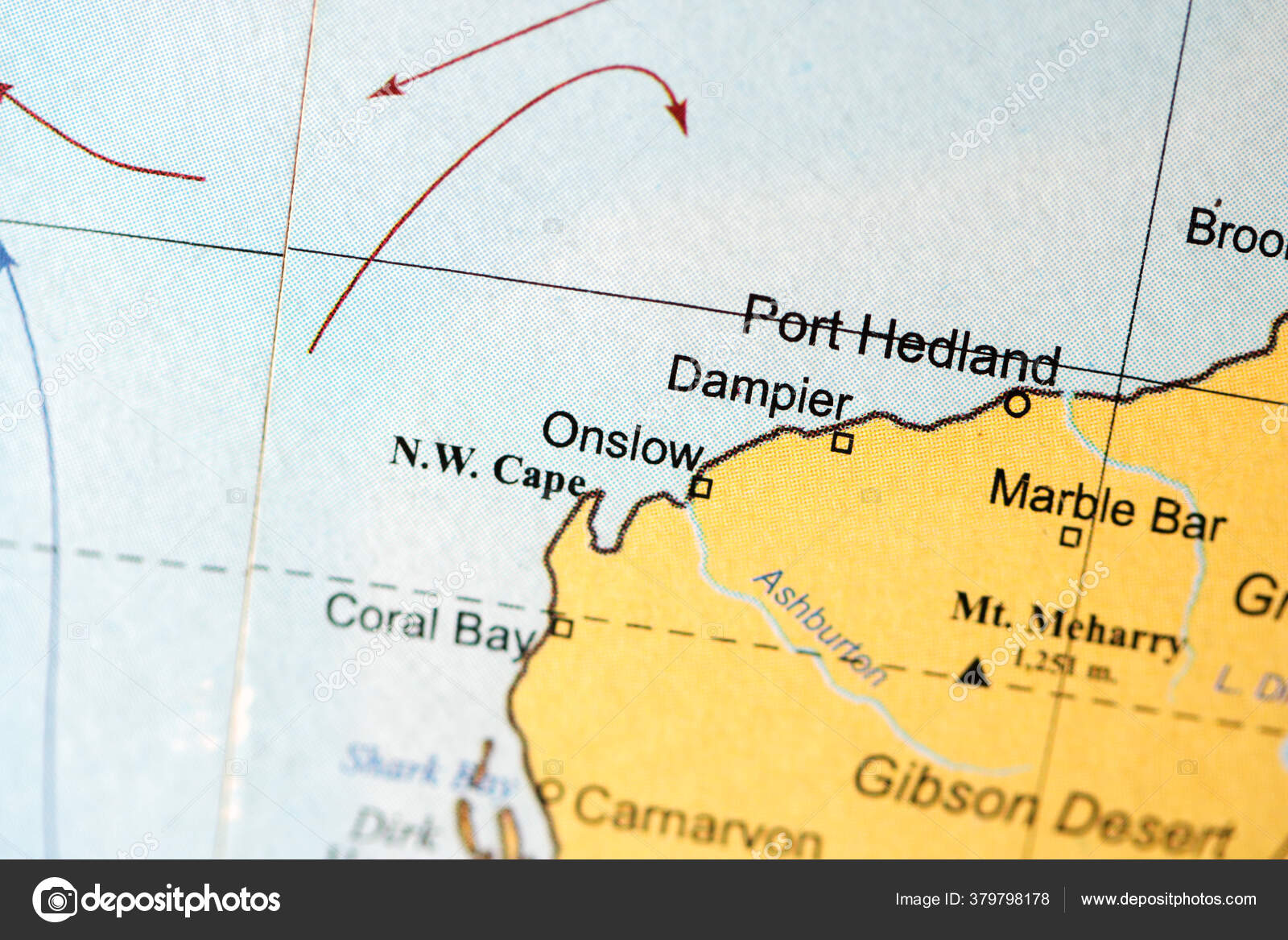 Dampier Australia Geography Map — Stock Photo © aliceinwonderland2020 ...