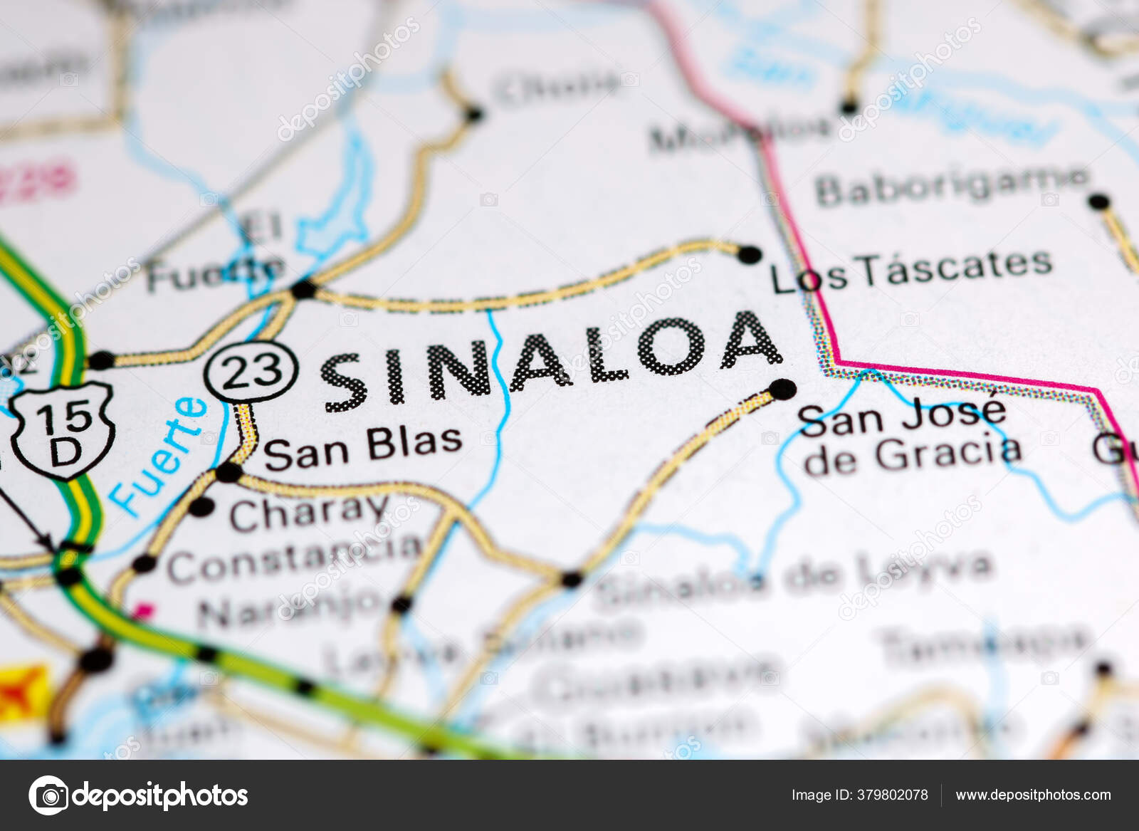 Sinaloa Mexico Map — Stock Photo © aliceinwonderland2020 #379802078