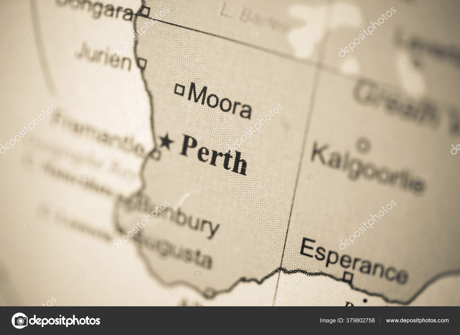 Perth Australia Geography Map Stock Photo by ©aliceinwonderland2020 ...