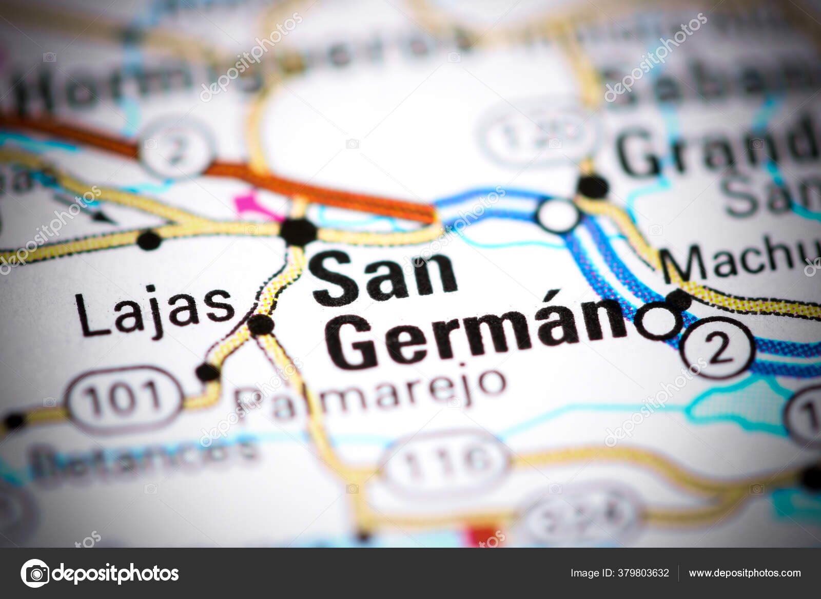 San German Puerto Rico Map — Stock Photo © aliceinwonderland2020 #379803632