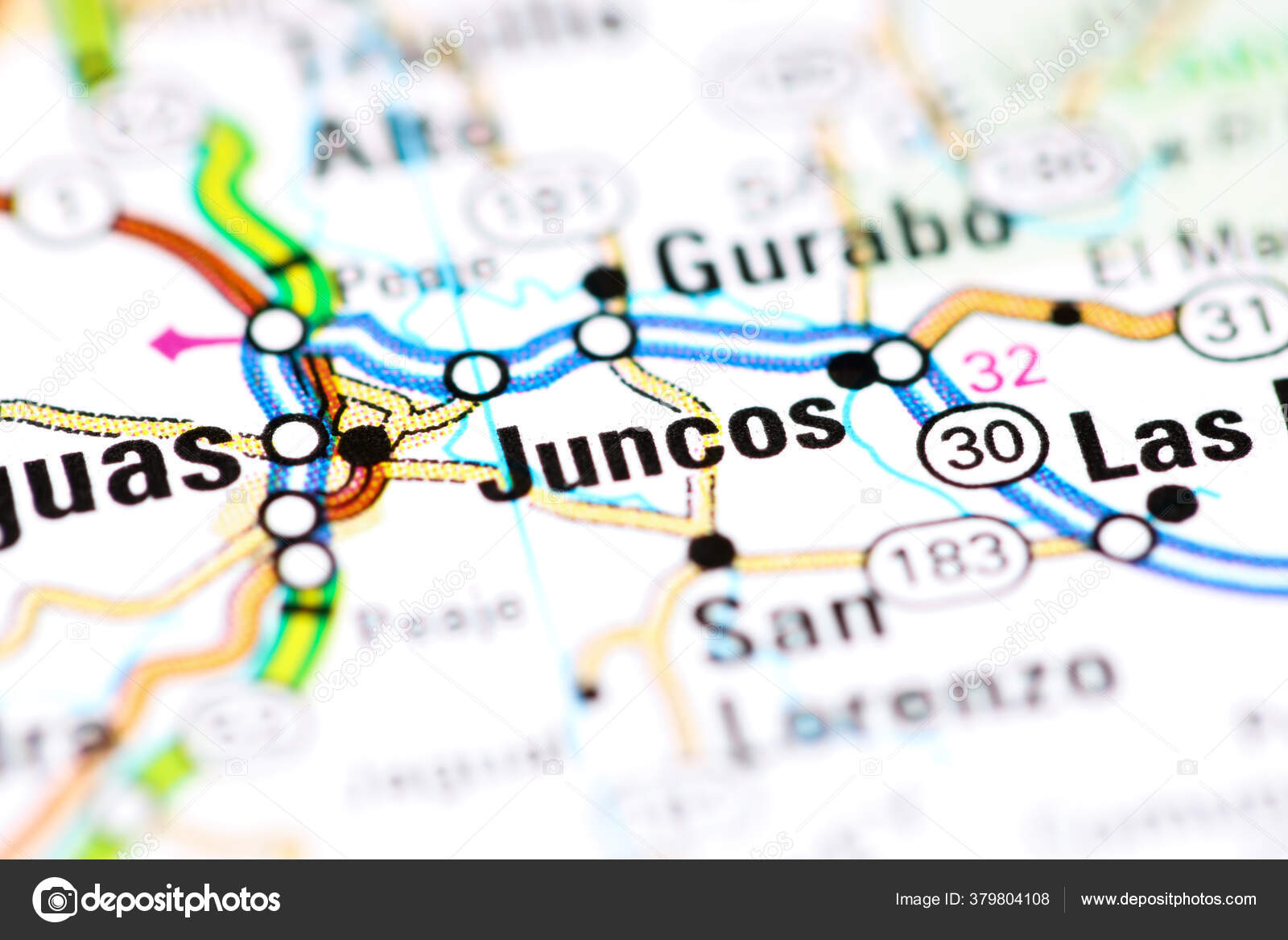 Juncos Puerto Rico Map — Stock Photo © aliceinwonderland2020 #379804108