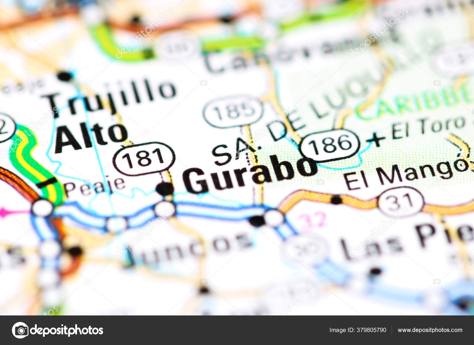 Gurabo Puerto Rico Map — Stock Photo © aliceinwonderland2020 #379805790