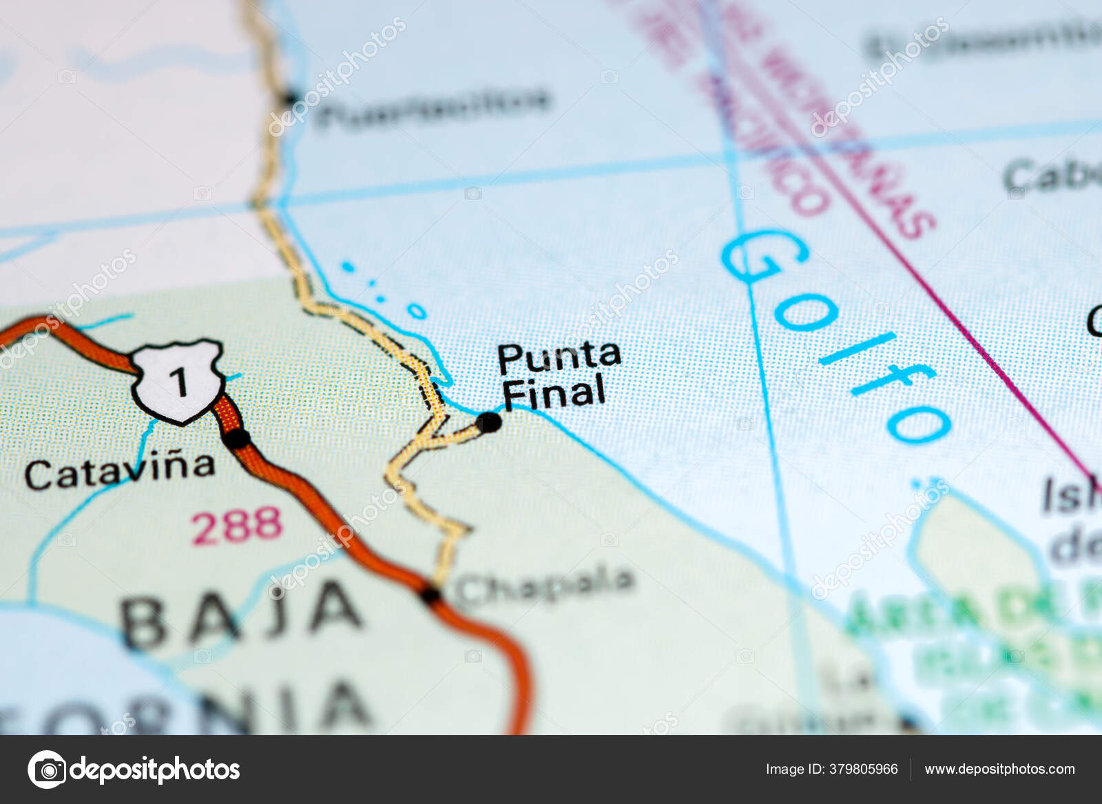 Punta Final Mexico Map — Stock Photo © aliceinwonderland2020 #379805966