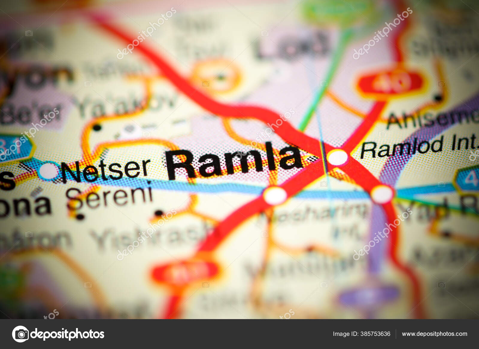 Ramla Geographical Map Israel Stock Photo by ©aliceinwonderland2020 ...