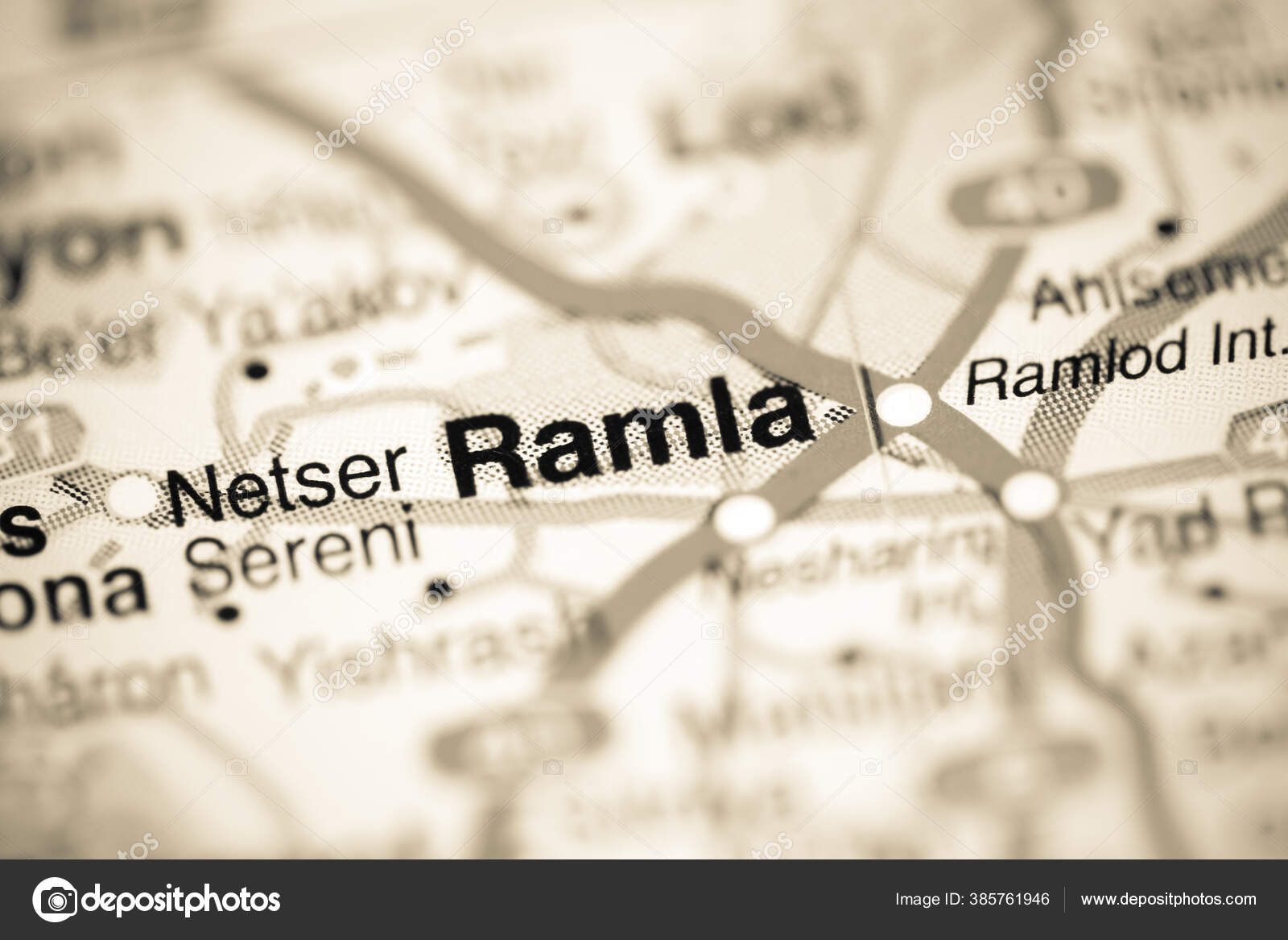Ramla Mapa Geográfico Israel: fotografía de stock ...