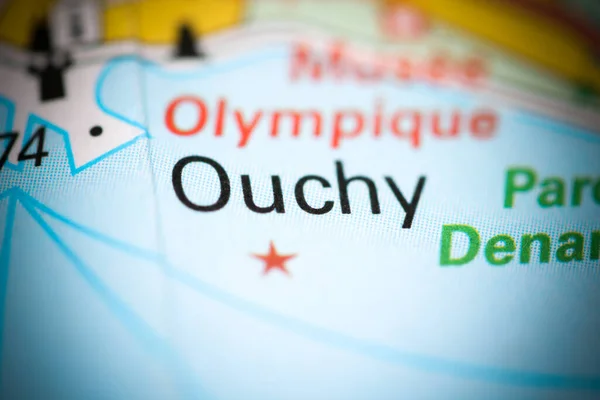 Ouchy en un mapa geográfico de Suiza 2023