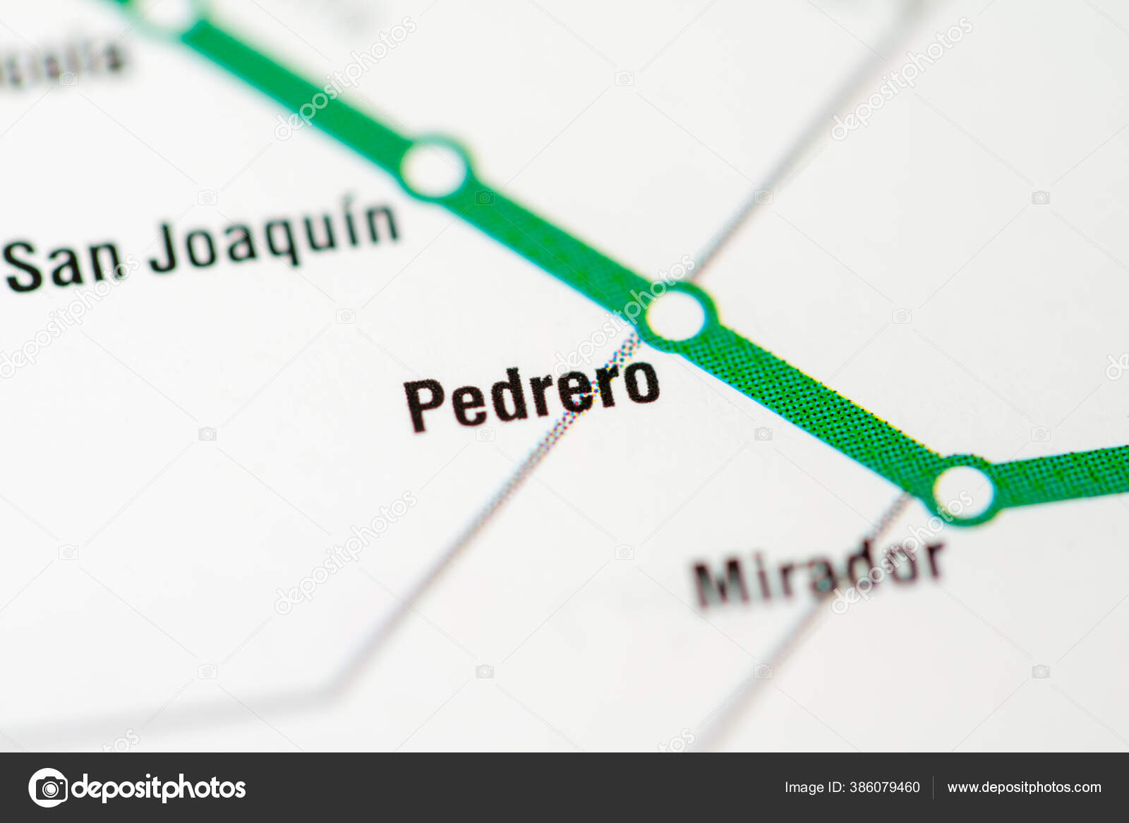 Pedrero Station Santiago Metro Map — Stock Photo ...