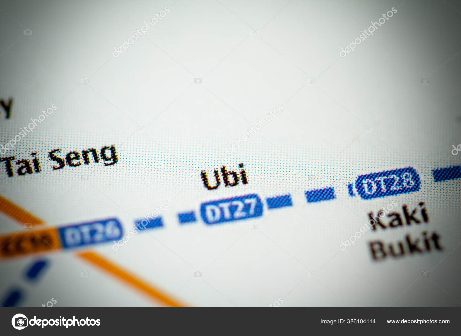 Estación Ubi Mapa Del Metro Singapur: fotografía de stock ...