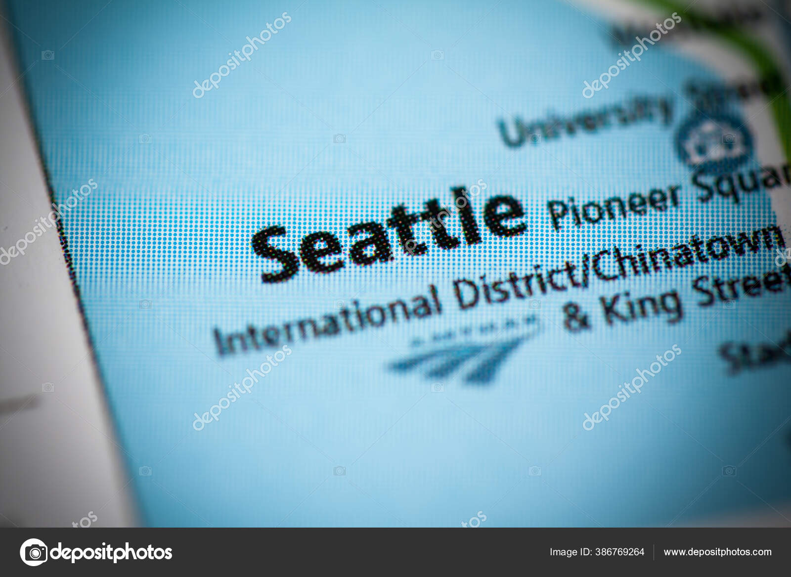 Estación Seattle Mapa Del Metro Seattle: fotografía de stock ...