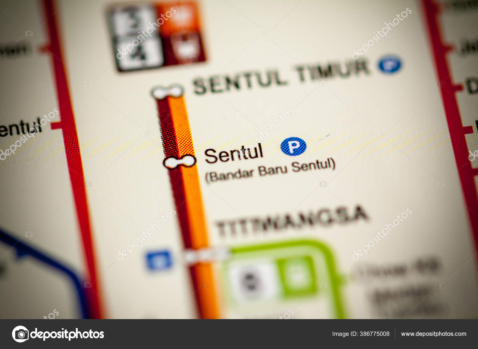 Estación Sentul Mapa Del Metro Kuala Lumpur — Foto de stock #386775008 ...