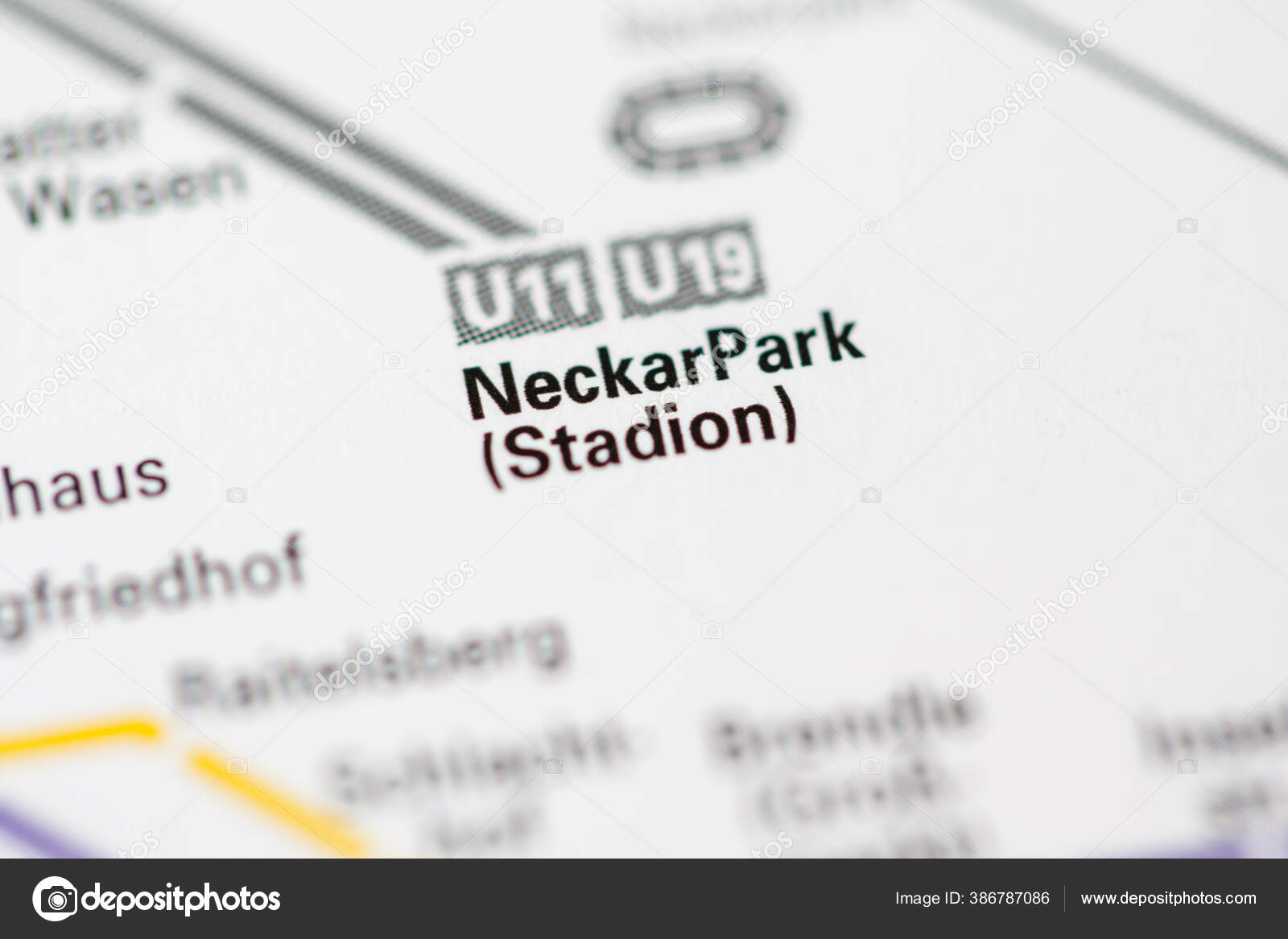 Estación Neckarpark Mapa Del Metro Stuttgart — Foto de stock #386787086 © aliceinwonderland2020