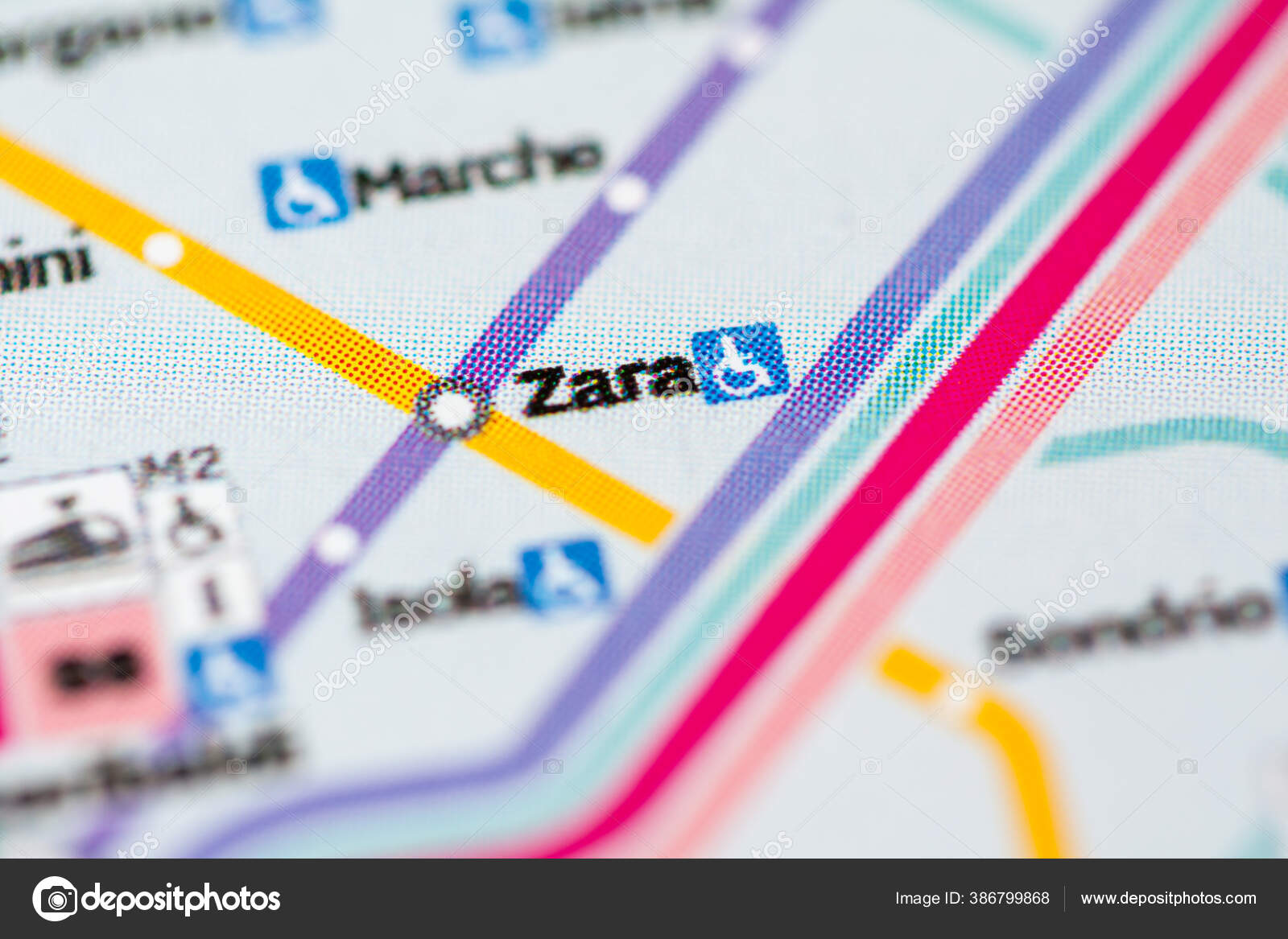 Zara Station Milan Metro Map — Stock Photo © aliceinwonderland2020 ...