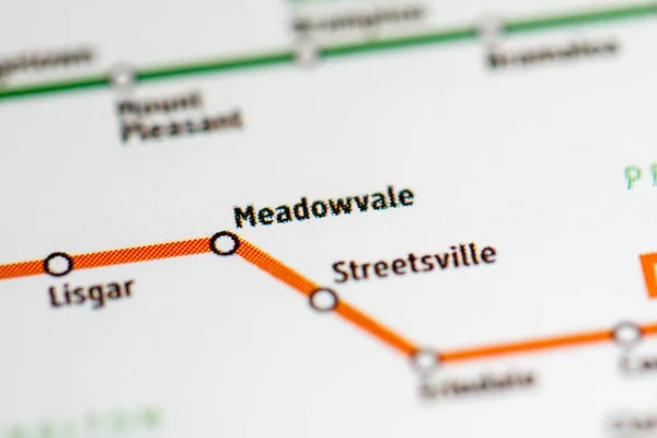 Estación Acton Mapa Del Metro Toronto: fotografía de stock ...