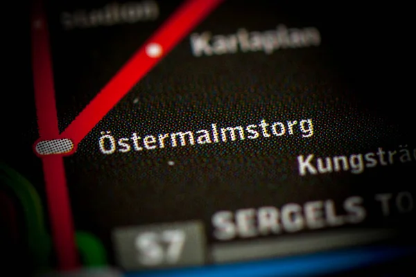 Estación Karrtorp Mapa Del Metro Estocolmo: fotografía de stock ...