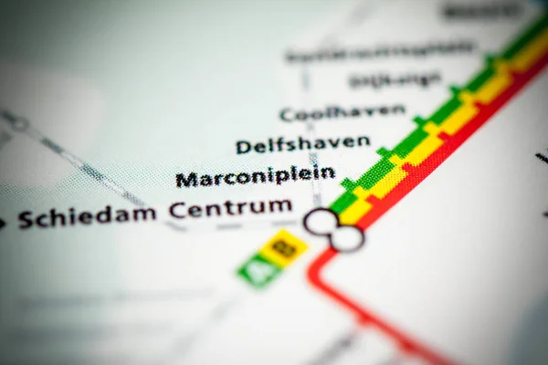 Gerdesiaweg Station Rotterdam Metro Map — Stock Photo ...