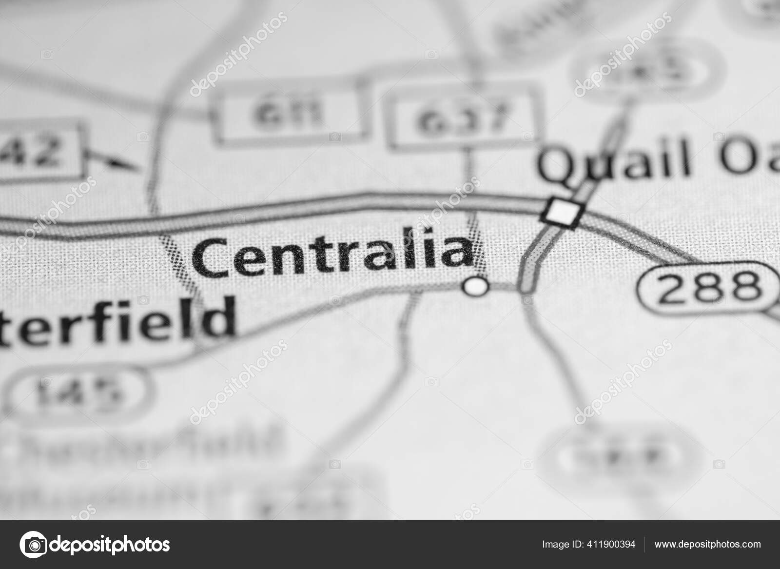 Centralia Virginia Usa Road Map Concept Stock Photo by ...