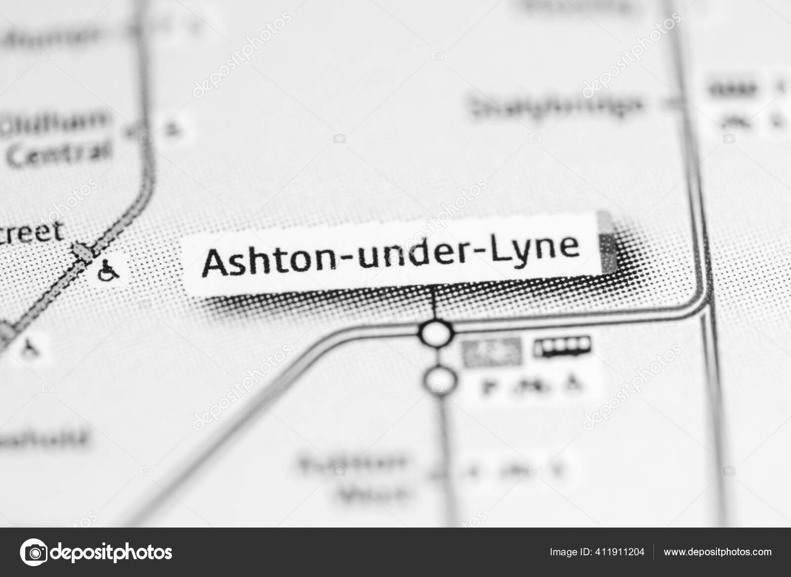 Ashton Lyne Station Manchester Metro Map Stock Photo by ...