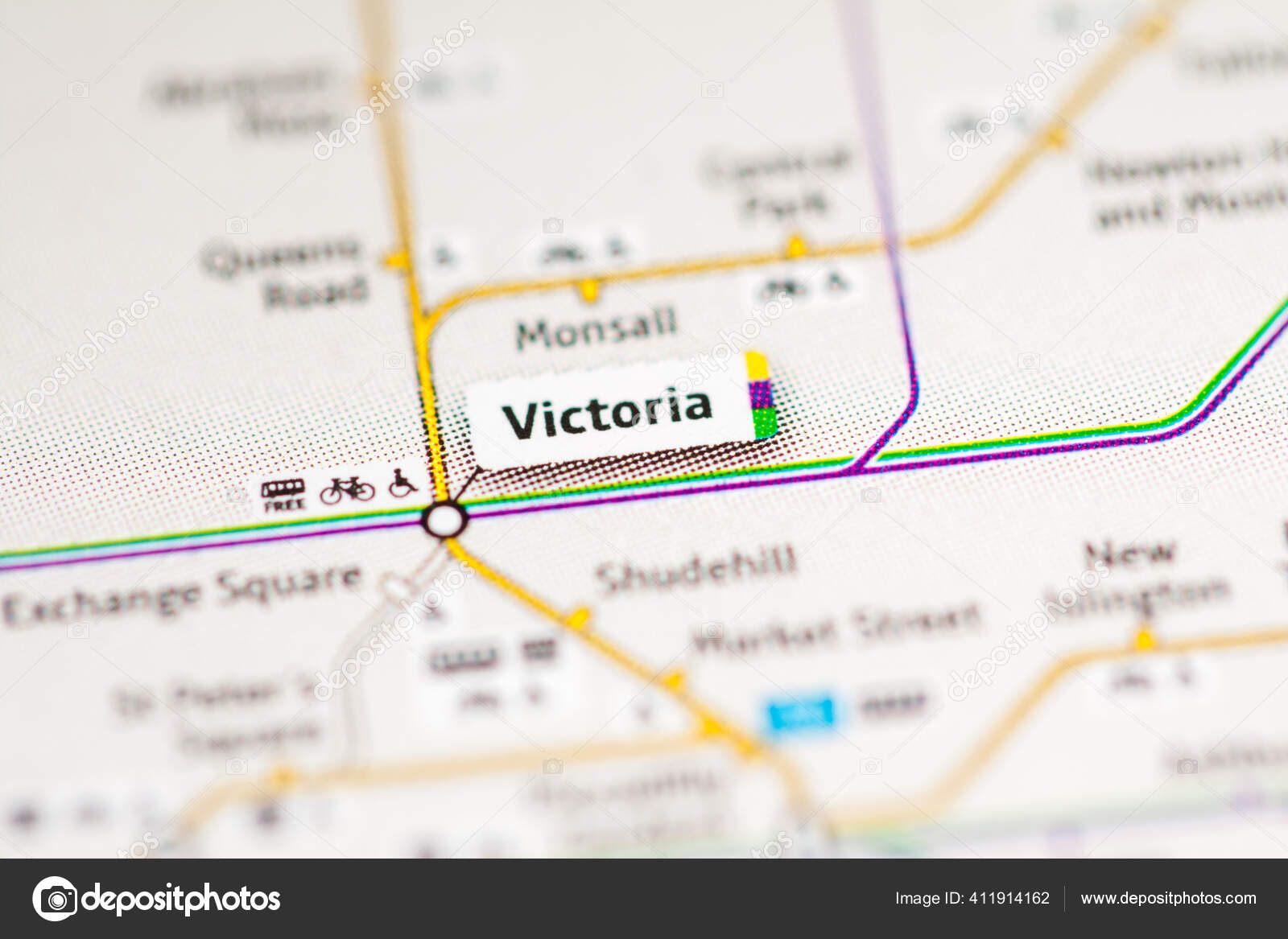 Victoria Station Manchester Metro Map Stock Photo by ...