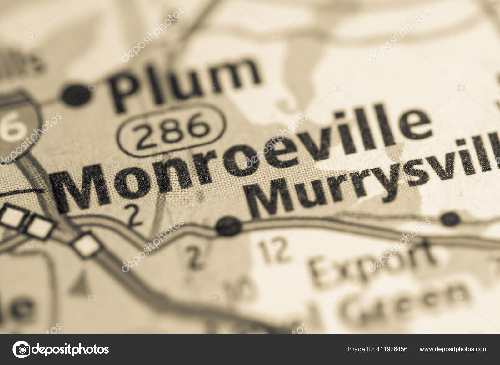 Monroeville Pennsylvania Usa Map Stock Photo by ©aliceinwonderland2020 ...