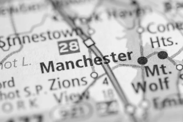 Estación Del Aeropuerto Manchester Mapa Del Metro Manchester — Foto de ...