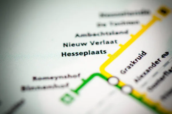 Gerdesiaweg Station Rotterdam Metro Map — Stock Photo ...