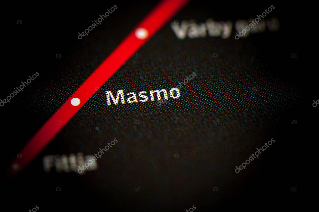 Estación Masmo Mapa Del Metro Estocolmo — Foto de stock ...