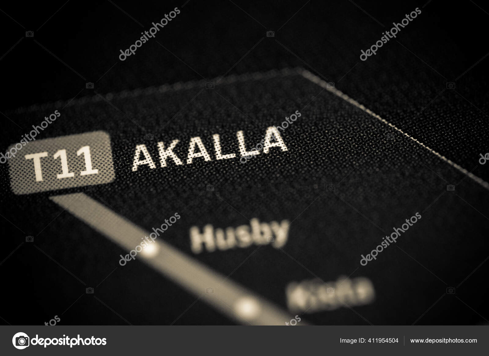 Akalla Station Stockholm Metro Map Stock Photo by ...
