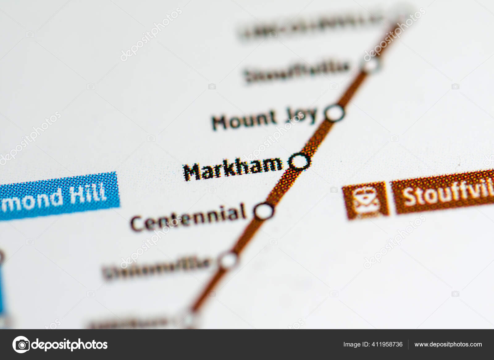 Markham Station Toronto Metro Map Stock Photo by ©aliceinwonderland2020 ...