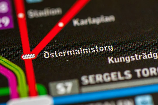 Estación Karrtorp Mapa Del Metro Estocolmo: fotografía de stock ...