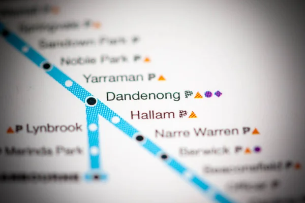 South Morang Station Melbourne Metro Map — Stock Photo ...
