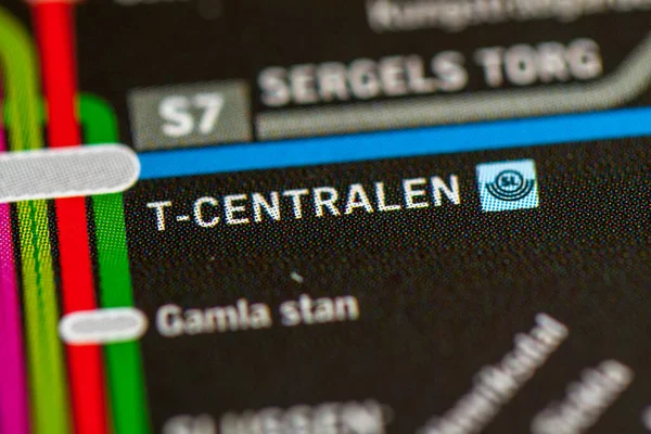 Estación Karrtorp Mapa Del Metro Estocolmo: fotografía de stock ...