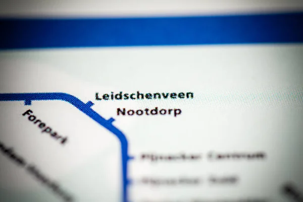 Stasiun Blijdorp Peta Metro Rotterdam — Foto Stok ...